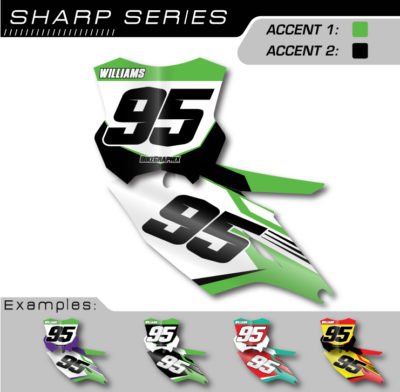 Kawasaki Classic Number Plate Graphics - BikeGraphix