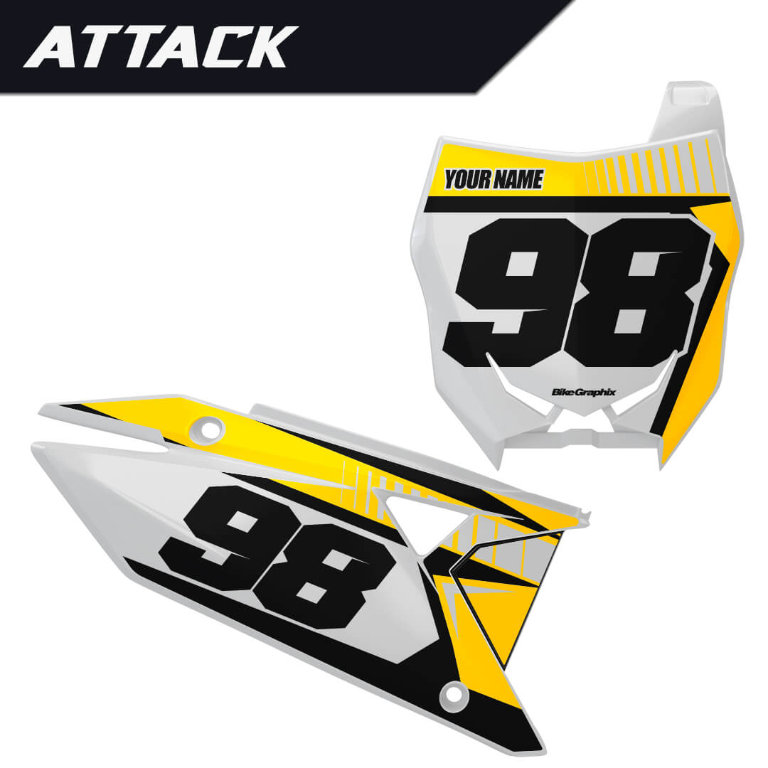 Suzuki Attack Number Plate Graphics - BikeGraphix
