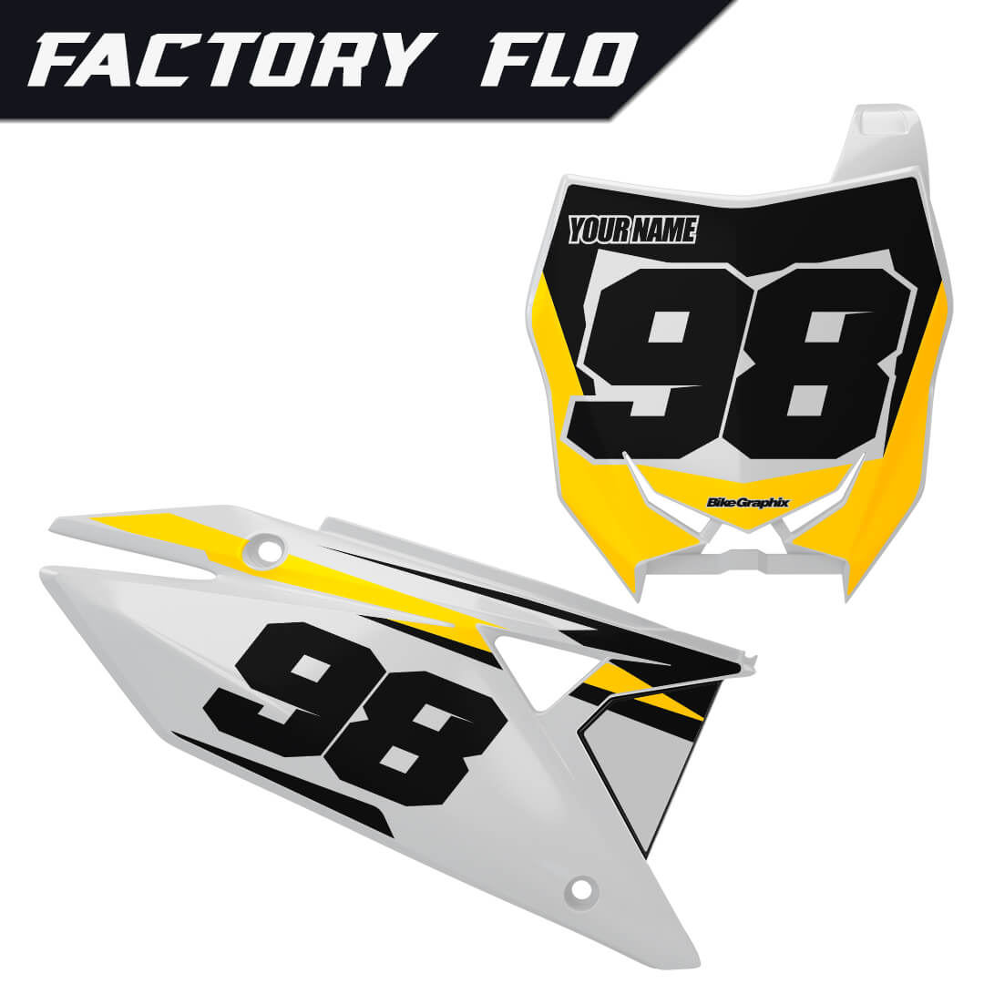 Suzuki Factory Flo Number Plate Graphics - BikeGraphix