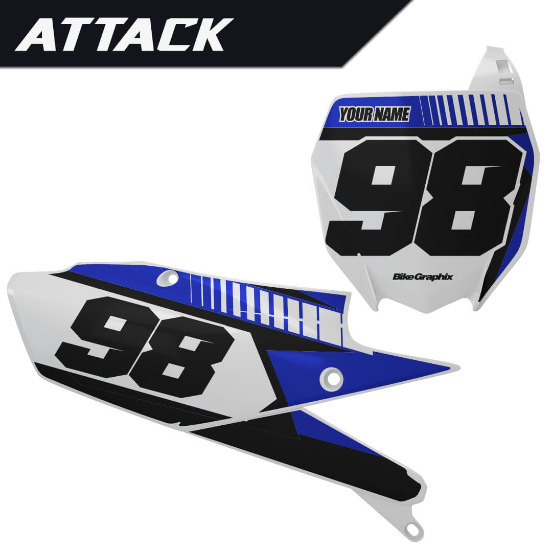 Yamaha Attack Number Plate Graphics - BikeGraphix
