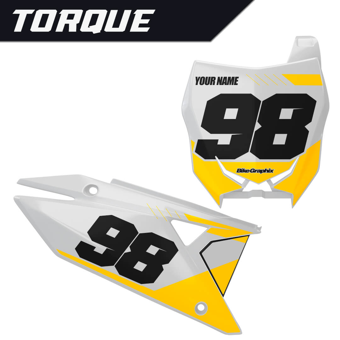 Suzuki RMZ Torque Number Plate Graphics - BikeGraphix