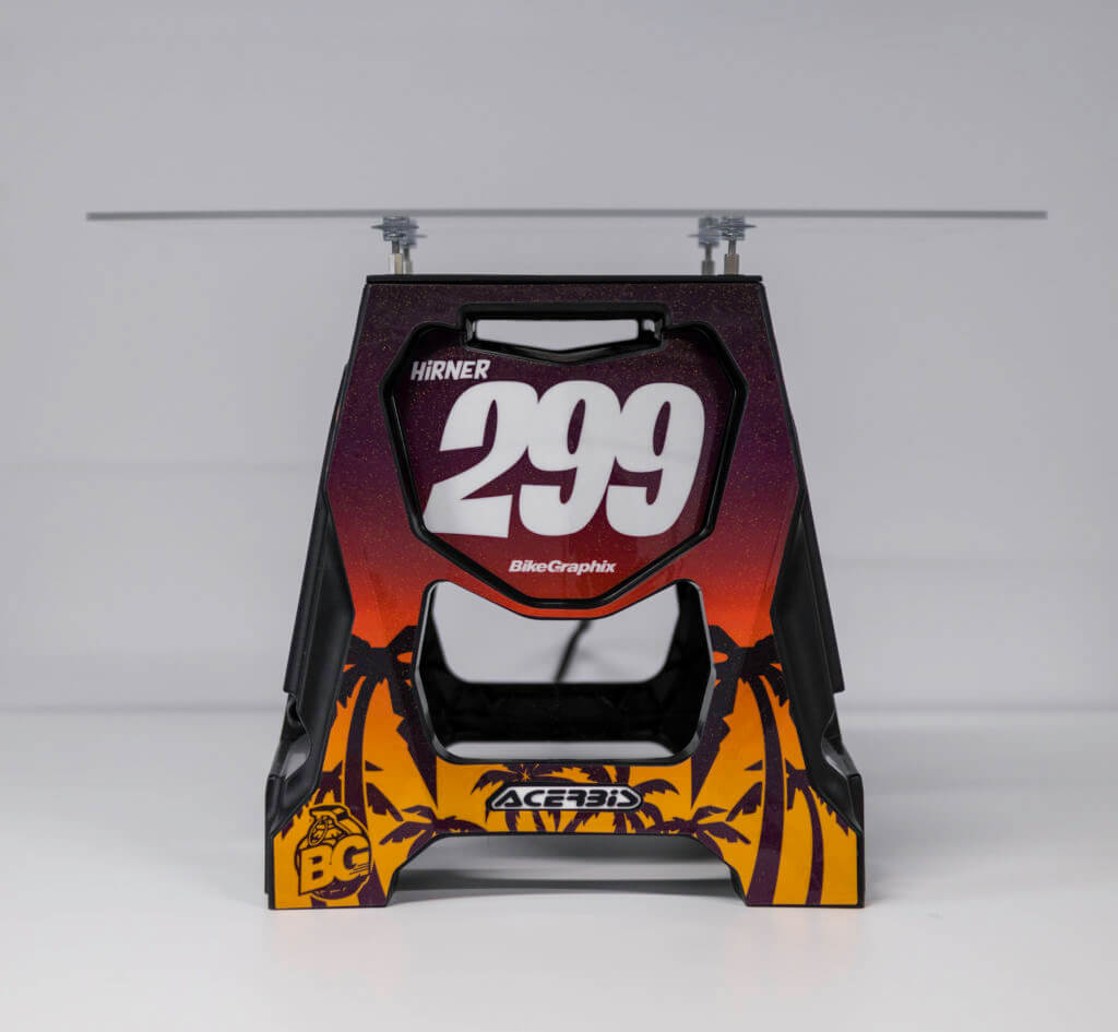 Custom Bike Stand Coffee Table - BikeGraphix