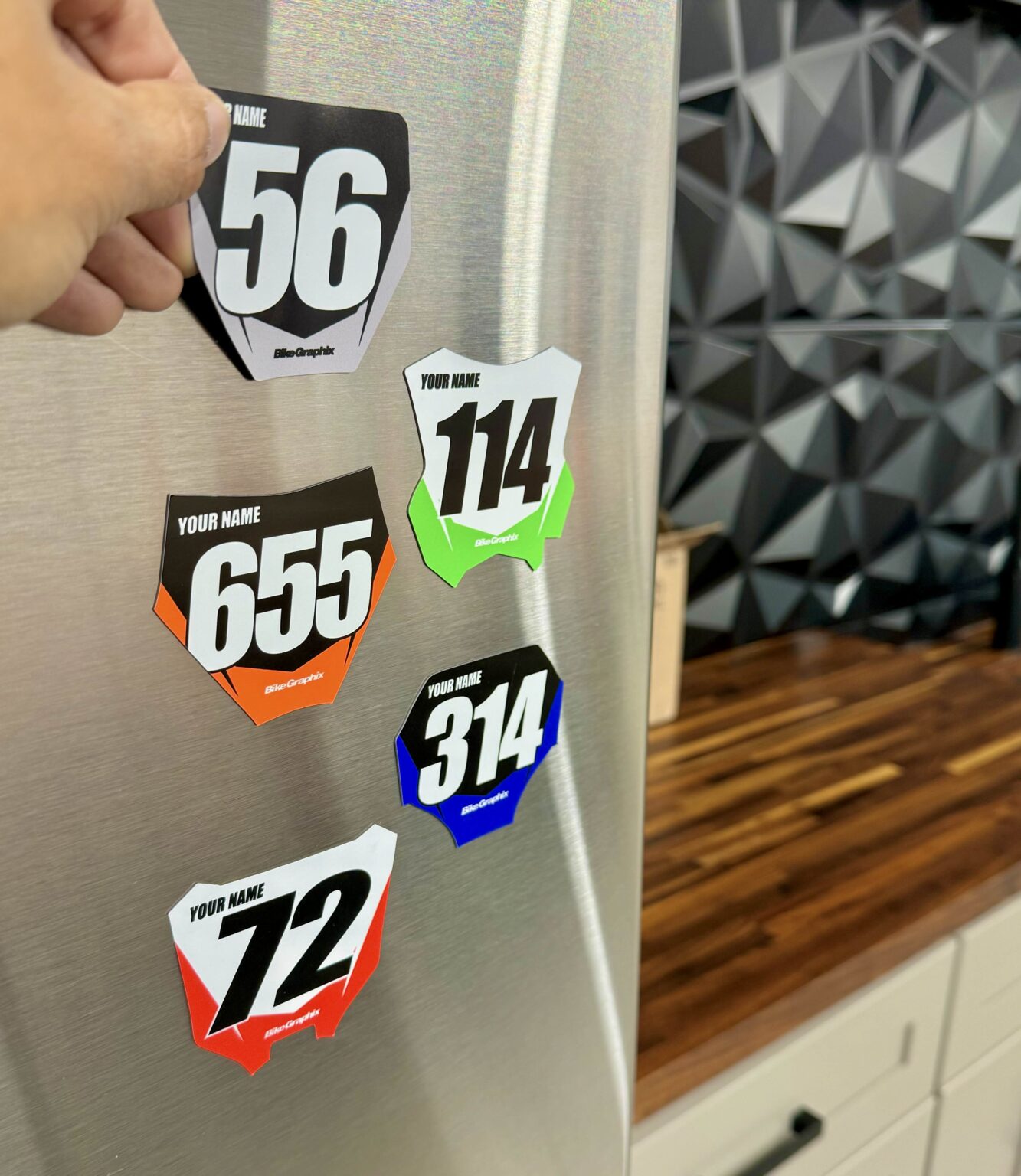Custom Motocross Mini Plate Magnets - BikeGraphix